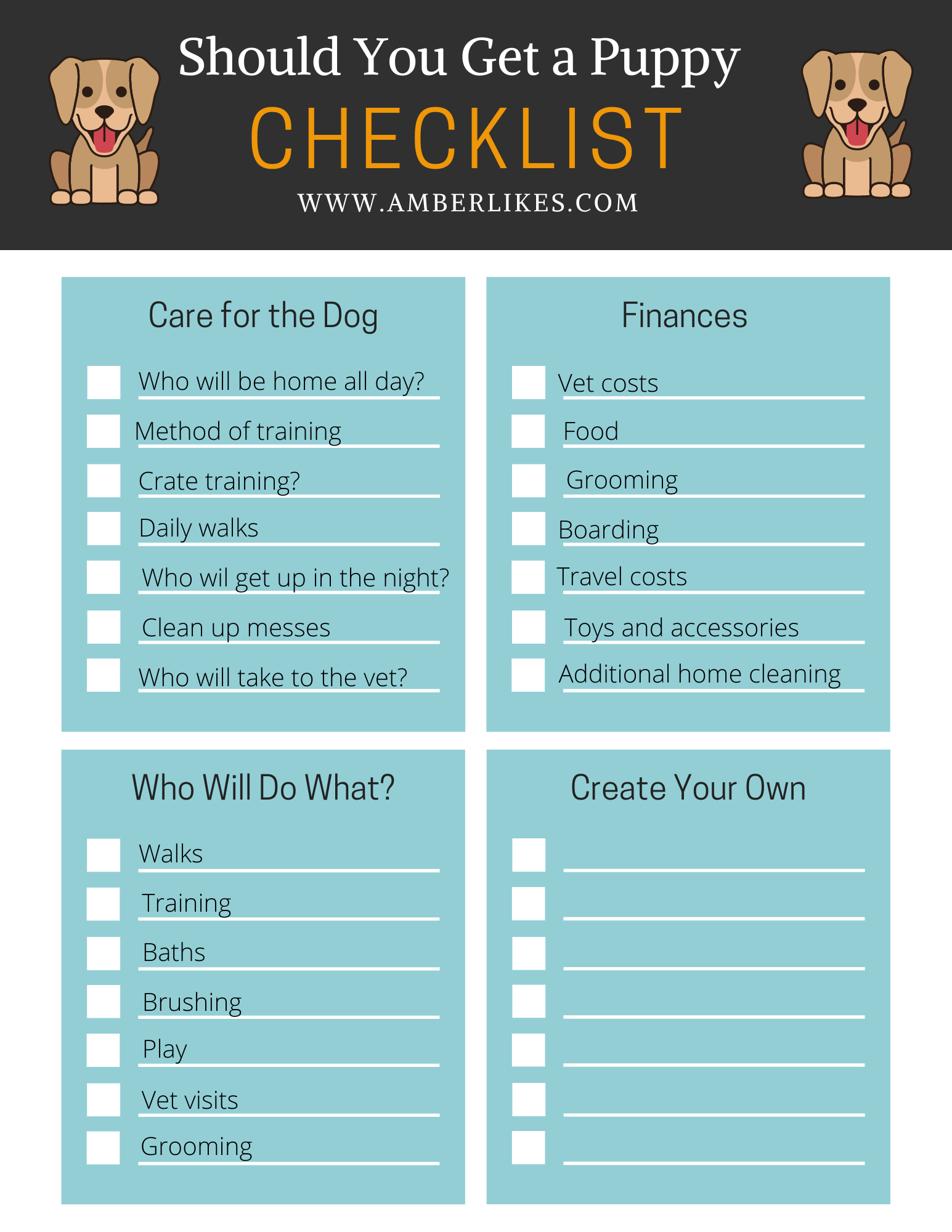 Should I Get a Puppy? A Simple Checklist for Families - Amber Likes